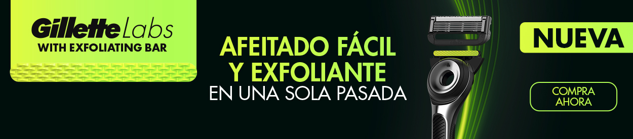 Gillete Labs Maquina con barra exfoliante + estuche viaje